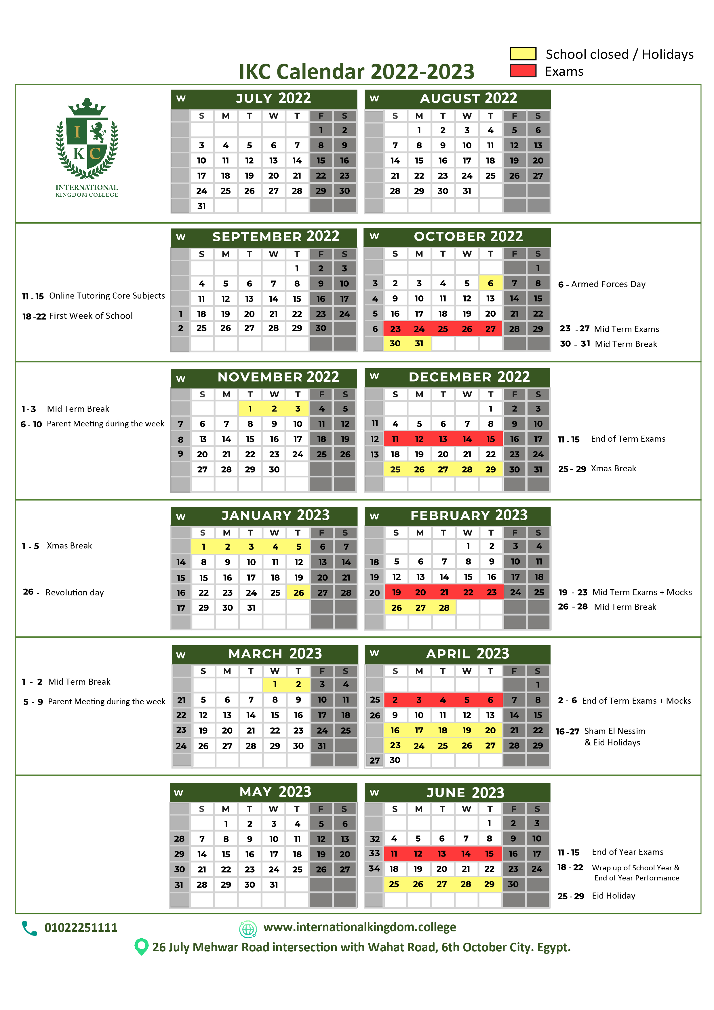 International Kingdom College Admission Official Website.